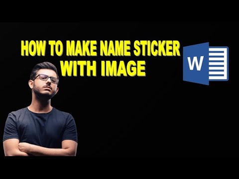 How to make a name sticker with image