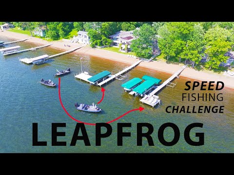 Epic Leapfrog Dock Fishing Challenge! (BASS Guy VS Walleye Guy ft. Tom Boley, Tyler Berger & More)