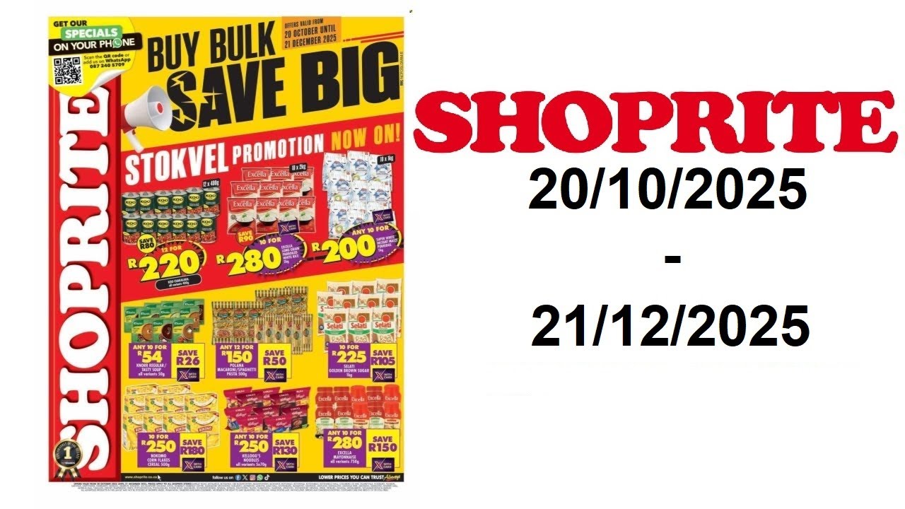 Shoprite specials - Stokvel Deals Northern Cape and Free State - 20/10/2025 - 21/12/2025