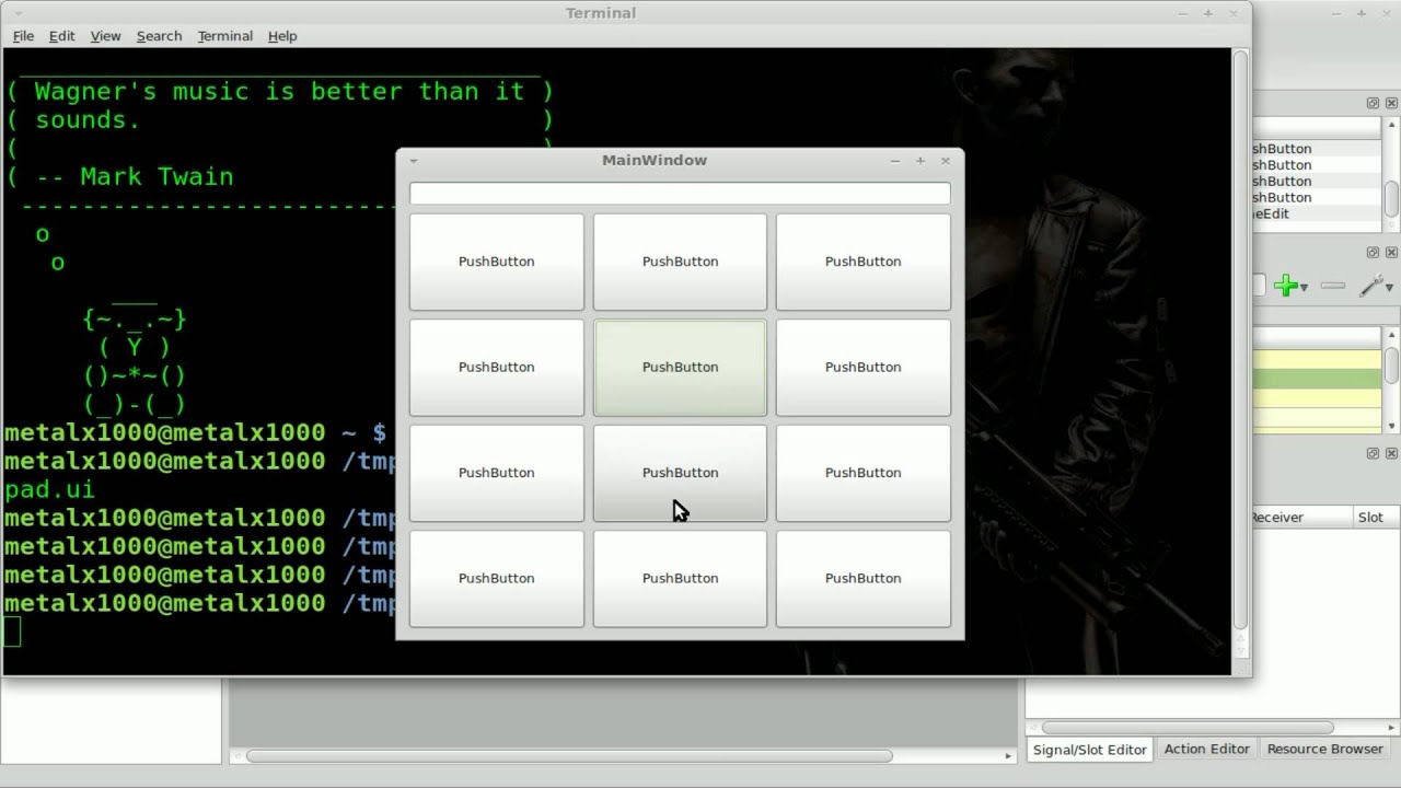 Create a GUI Number Pad in Qt4-designer - Python - Linux