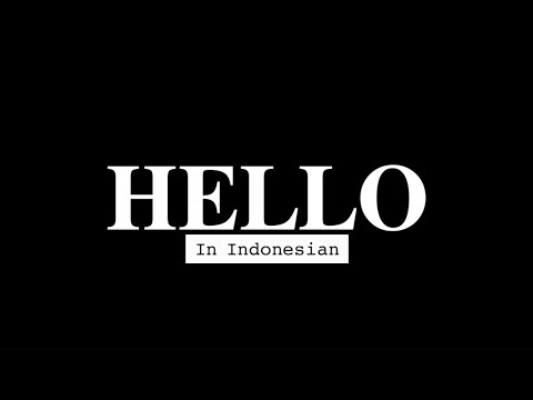 Hello in Indonesian