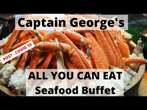 CAPTAIN GEORGE'S SEAFOOD BUFFET MYRTLE BEACH REVIEW 🦀🦀 || ALL YOU CAN EAT CRAB LEGS || ULTRA 4K