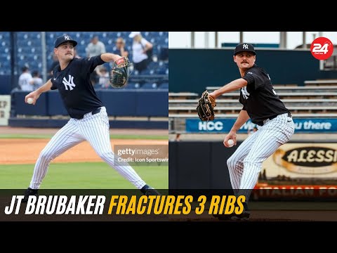 Yankees’ Reliever JT Brubaker Fractures 3 Ribs—Pitching Depth Takes a Hit