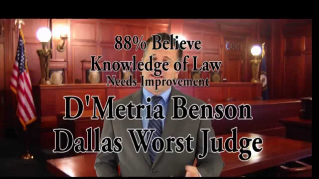 D'Metria Benson Dallas Worst Judge Campaign Contributors