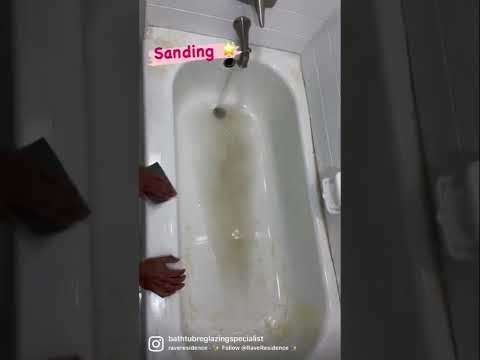 A new Bathtub in just 3 hrs🌟#bathroom #bathroomrenovation #reglazing #bathtub #homedecor #reels