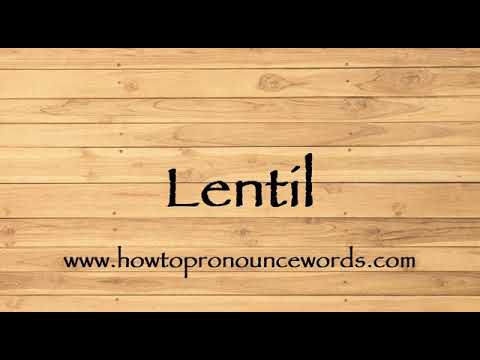 How To Pronounce Lentil ? How To say Lentil New Video