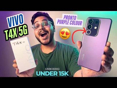 Vivo T4x 5G Pronto Purple Unboxing and Full Overview😍 | 6500mAh Battery, IP64, Military Grade Phone🔥