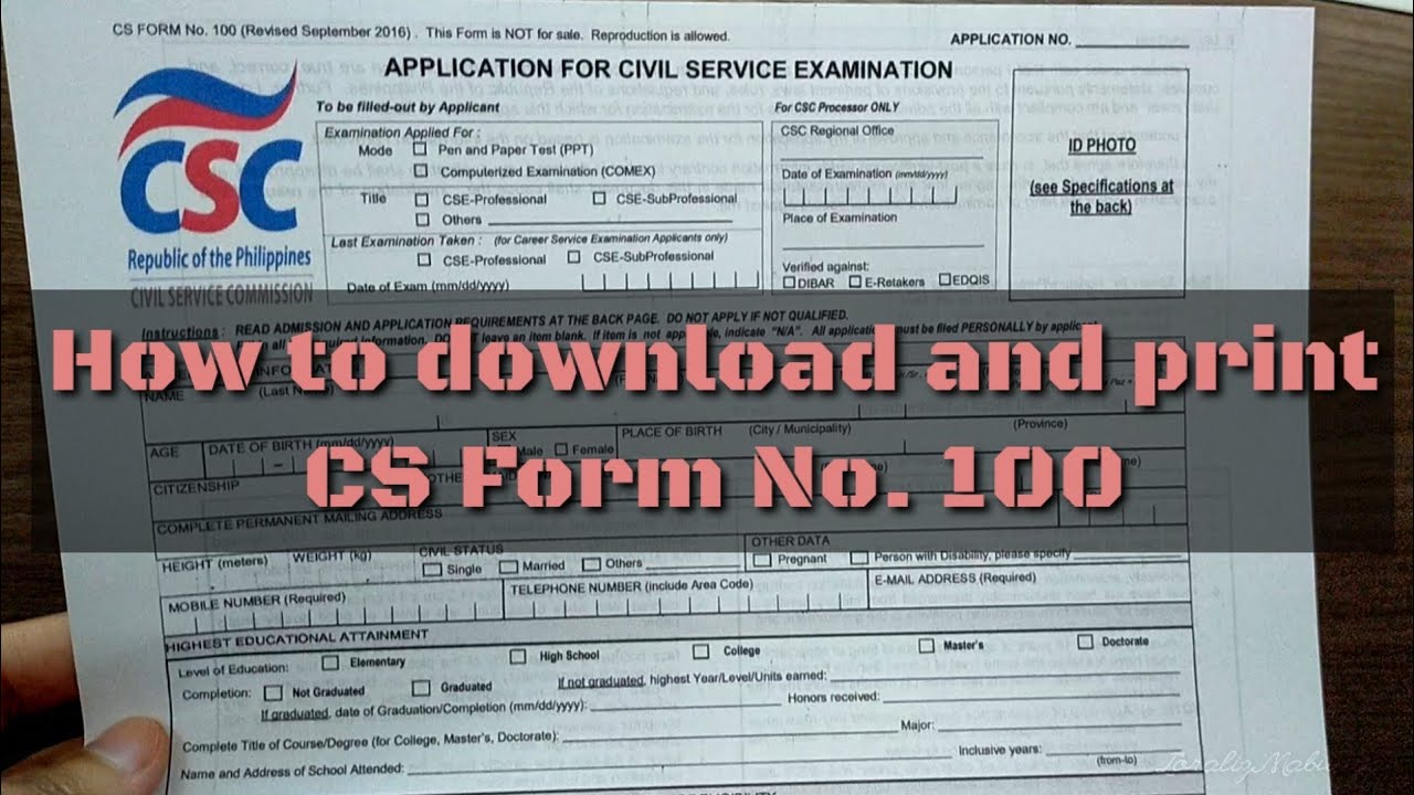 HOW TO DOWNLOAD AND PRINT CSE FORM || Super easy lang!