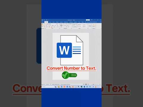 Convert Number to Text | Convert Numbers to Words in MS Word #msword