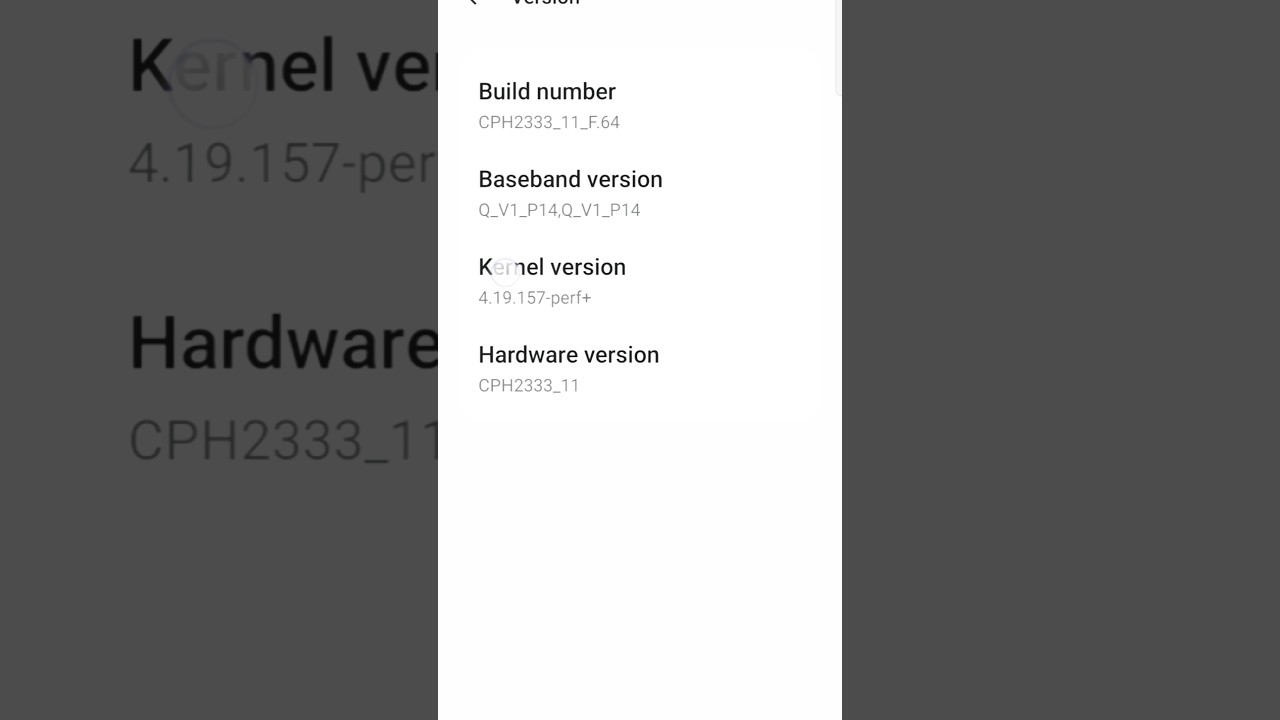 How to open kernal version in Oppo mobiles#shortvideos