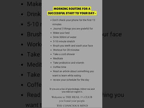 MORNING ROUTINE FOR A SUCCESSFUL START TO YOUR DAY- #motivation #psychology #quotes #quotes