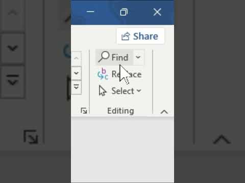 Using the FIND and REPLACE option in Microsoft Word