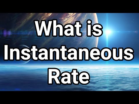 What is Instantaneous Rate. Urdu/ English