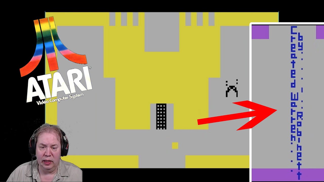 Atari 2600 ADVENTURE - Finding the Hidden Easter Egg - THAT DARN BAT!