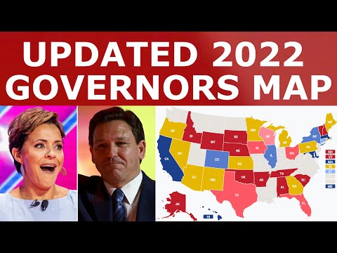 Updated 2022 Governors Map Prediction (August 20, 2022)