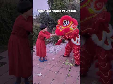 This chef was hard to please 😌 Happy Lunar New Year #lunarnewyear #liondance