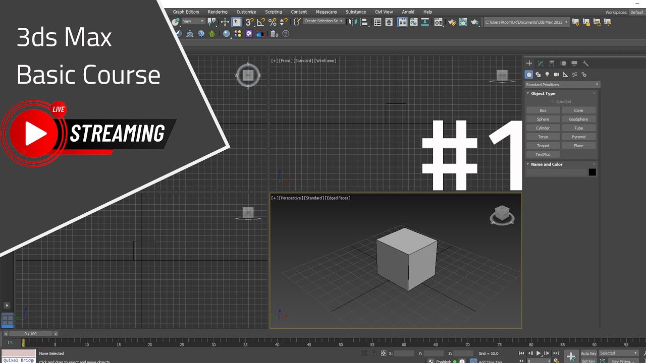 3ds Max Basics Course Live - #3dsmax  #Live #3d