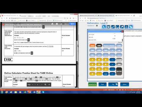 TABE Online Calculator Tutorial