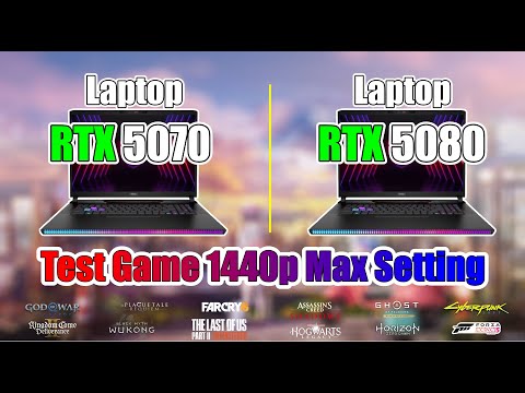 RTX 5080 Laptop vs. RTX 5070 Laptop: 1440p Gaming Performance Test