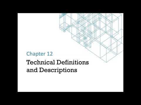 Chapter 12: Technical Definitions and Descriptions
