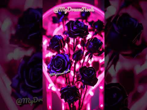 Neon Pink and Black Rose Robot | #pink #cyber #neon