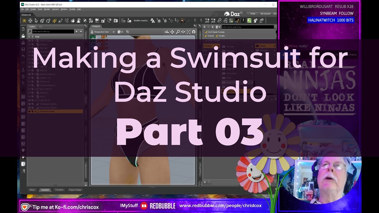 Part 03   Making a Swimsuit for Daz Studio