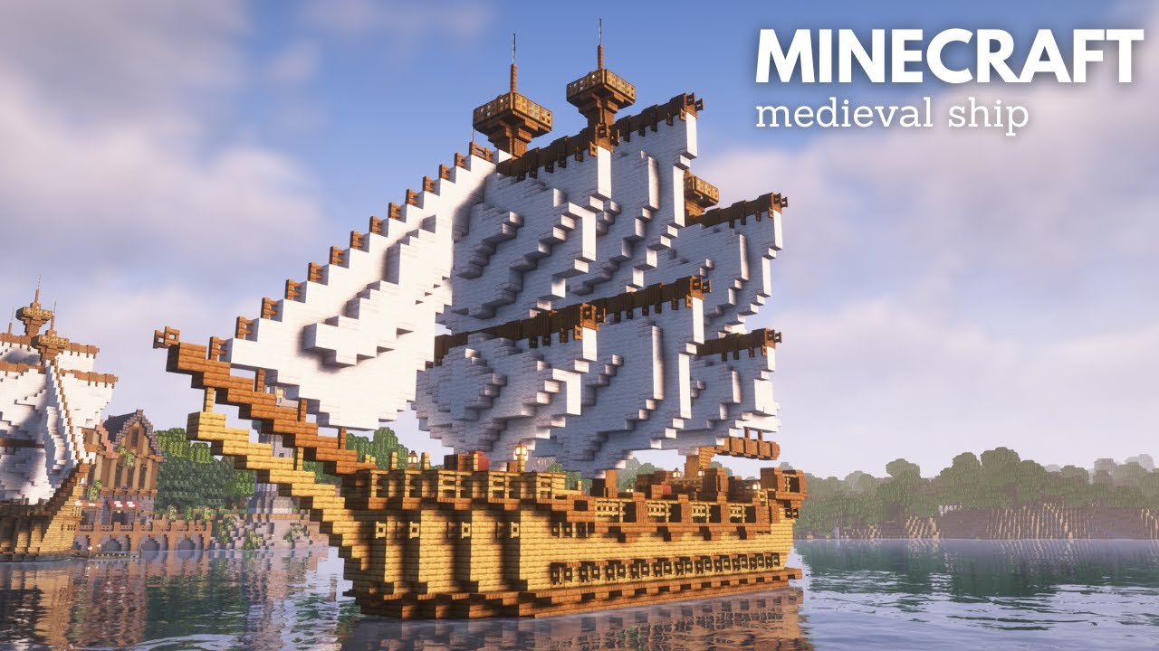 Minecraft: How to build a Medieval Ship | Minecraft Tutorial - Minecraft Builders
