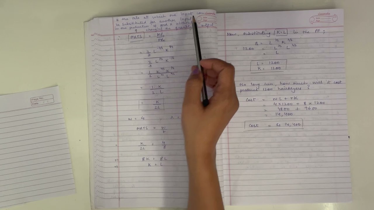 Solving a Question using Production Function l Microeconomics Explained