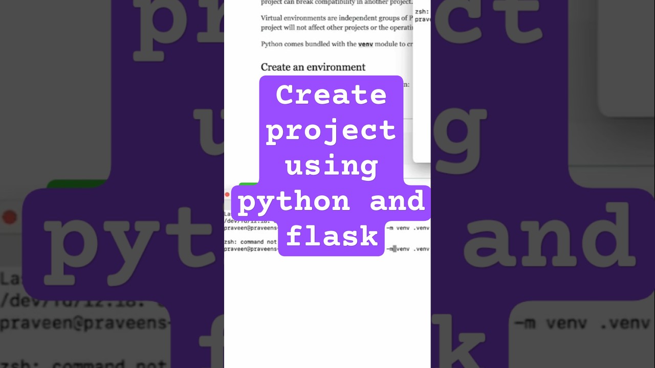 how to create python & flask application  #python #flasktutorial #tamilcoding