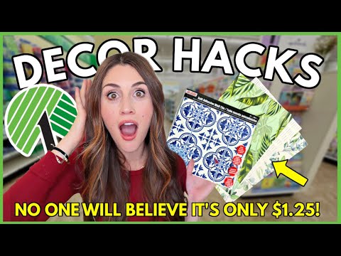 The GENIUS new way to use Dollar Tree wallpaper (everyone will be copying!!!)