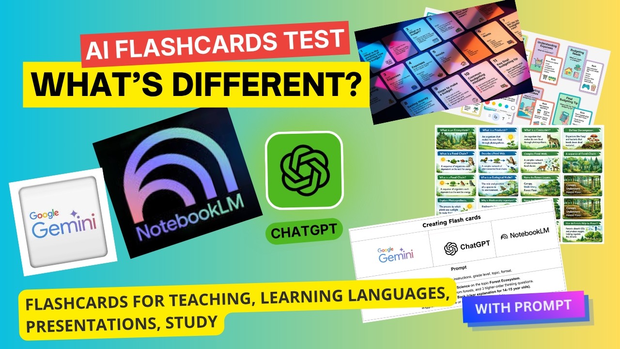 AI Tools for Teaching and Learning : Making Flashcards. Here are the differences.