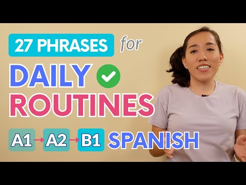 27 Spanish Daily Routine Sentences: Wake up, Eat, Shower, Work, Relax, Zzz