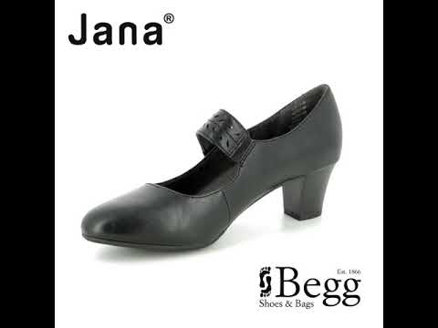 Jana Messi 91 24462-22-001 Black heeled shoes