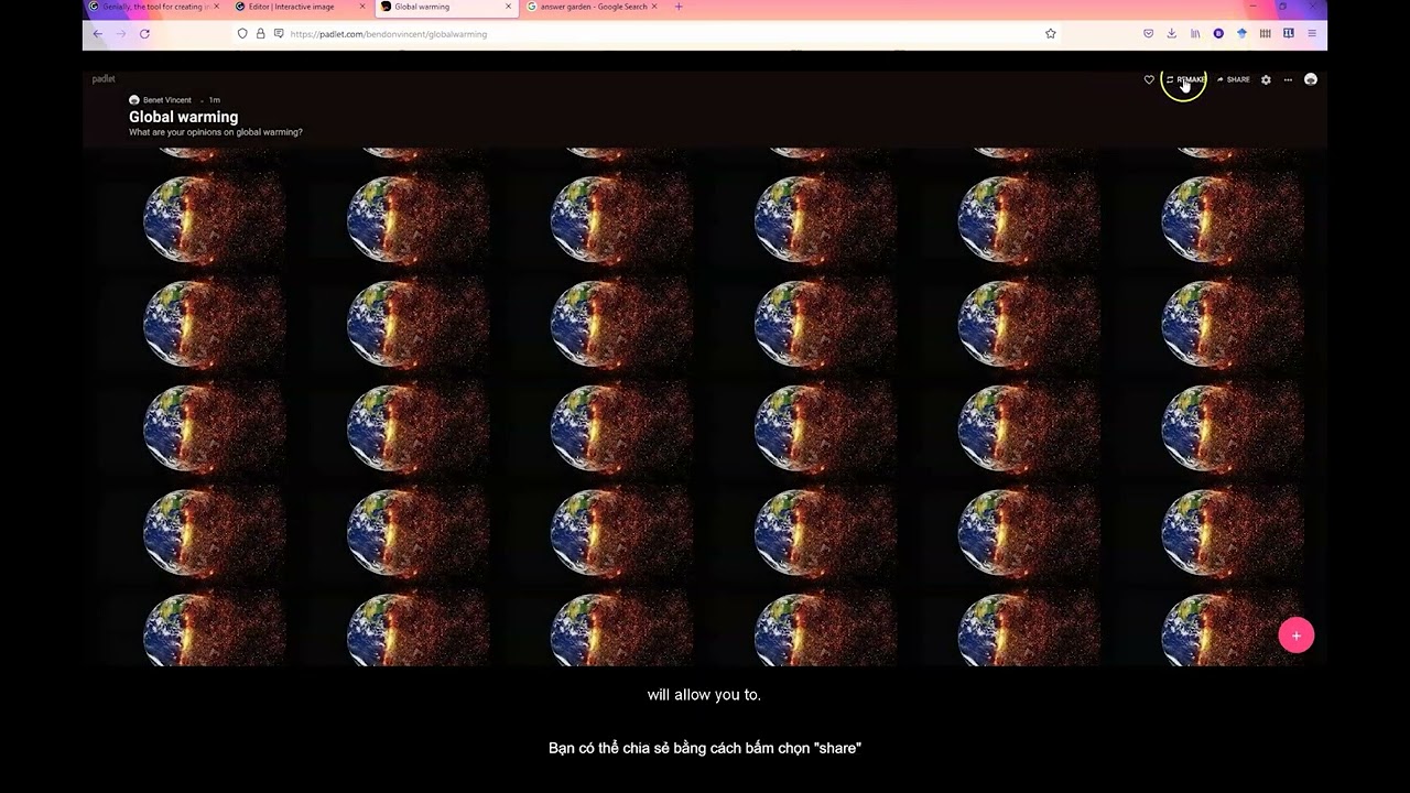 Genially embedding padlet