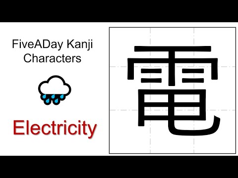 Chinese Character 電 Electricity 🔌