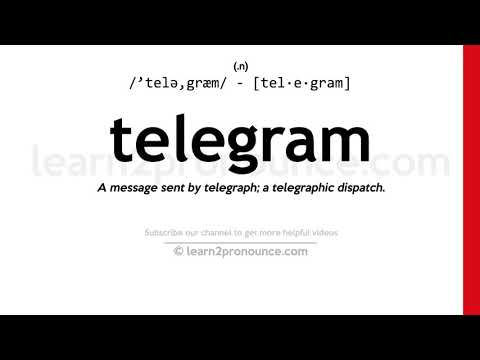 Pronunciation of Telegram | Definition of Telegram