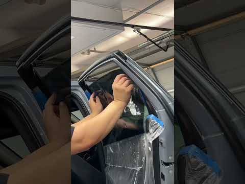Tinting a brand new Honda civic with nano cermaic window film! Using the two stage method!