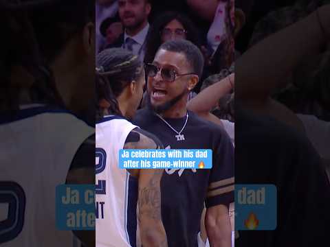 Ja had his dad Tee Morant hyped ๐ฃ๏ธ