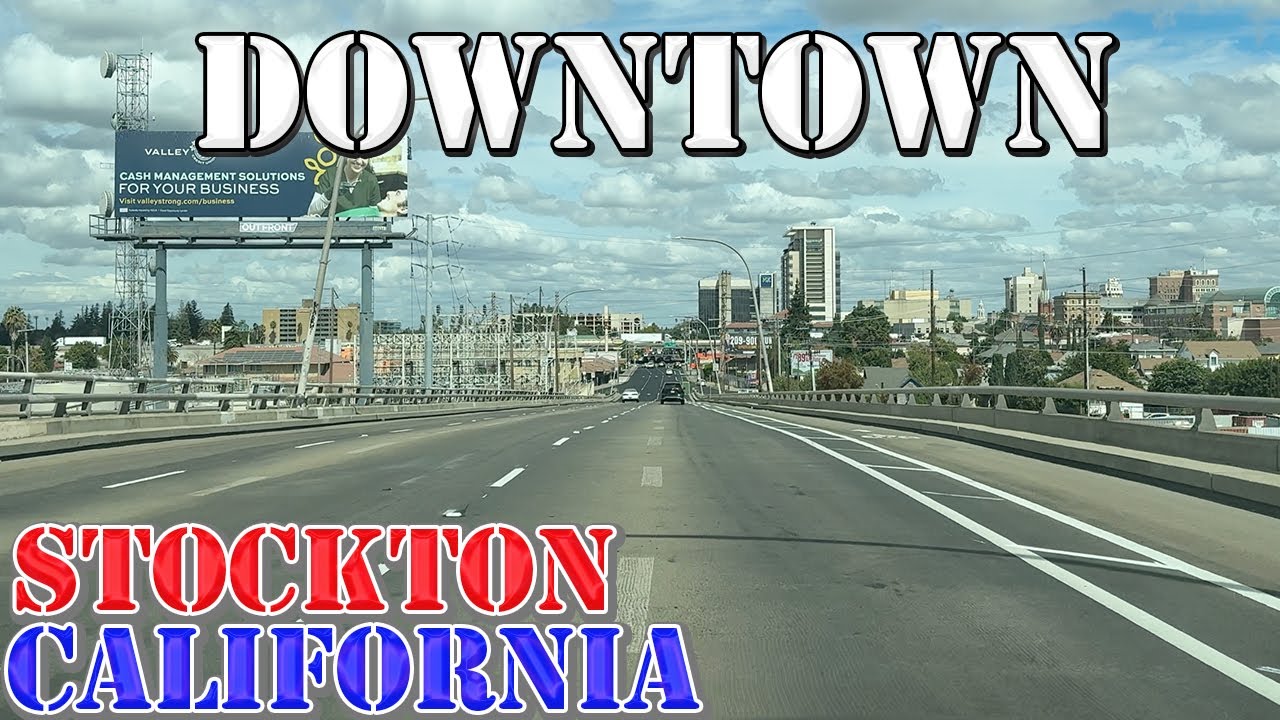 Stockton - California - 4K Downtown Drive