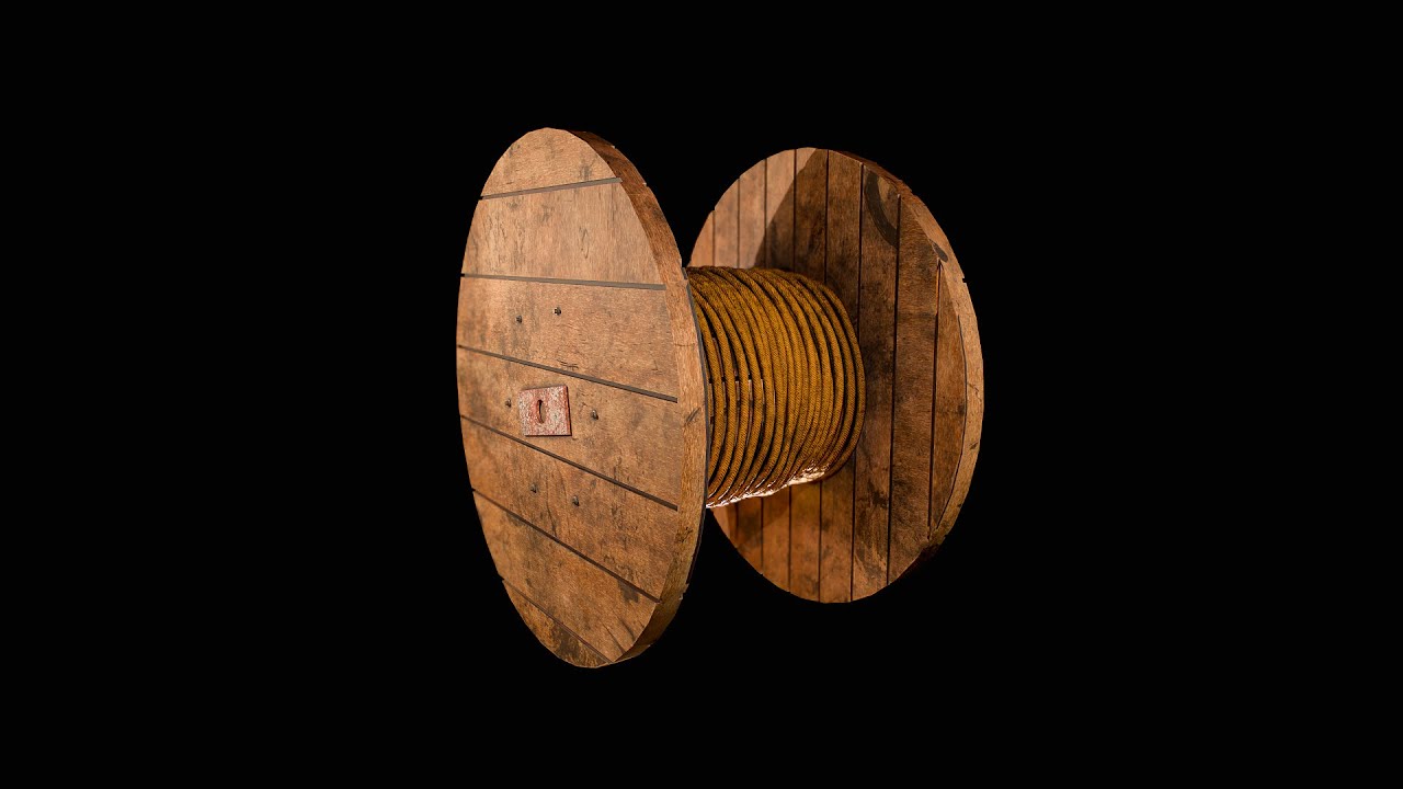SideFX Houdini Modeling a Game-ready Asset - Wooden Coil | Blockout, UV's, Color ID's
