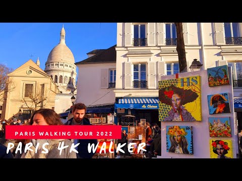 🇫🇷18e Arrondissement Ep3 Montmartre Walking Tour Place du Tertre - la Maison Rose-February 2022