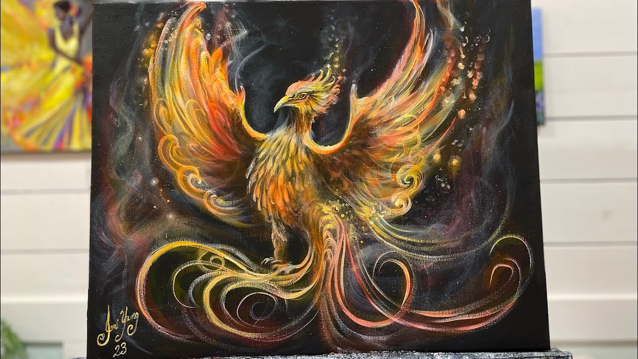 How To Paint “Rising Phoenix” acrylic tutorial