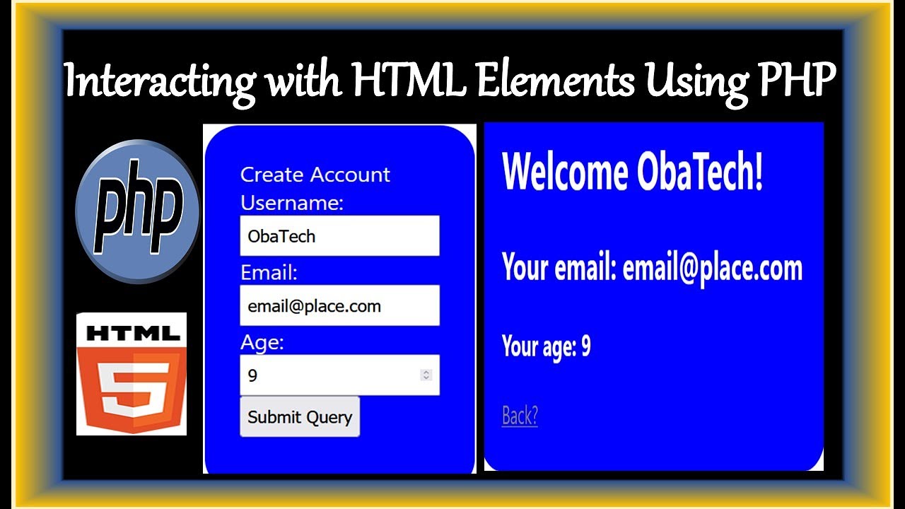 PHP Tutorials | Interacting With HTML Elements Using PHP