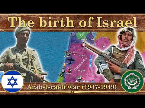 The birth of Israel. ⚔️ Arab-Israeli war on the map (1947-1949)