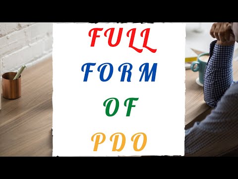 FULL FORM OF PDO || WHAT IS THE FULL FORM OF PDO ? #Shorts #YoutubeShorts