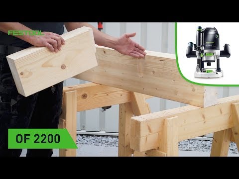 Schwalbenschwanzverbindung im Holzbau mit Oberfräse und Frässchablone (Festool TV Folge 137)