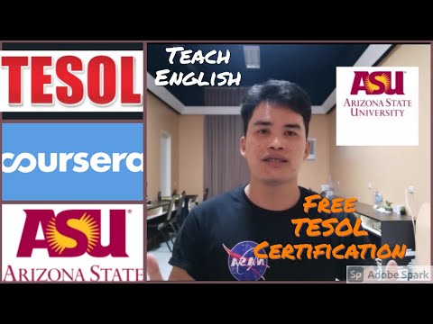 FREE TESOL Certification | Arizona State University | Coursera | Teach English