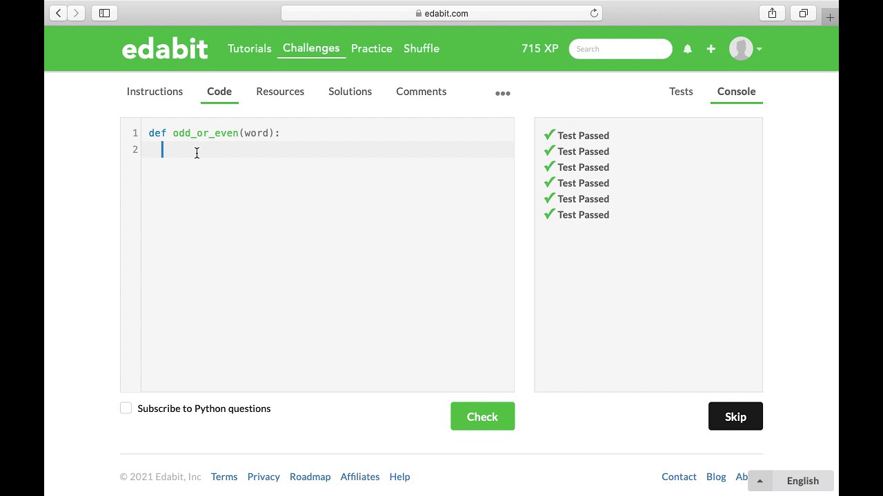 Python Function: Even or Odd String