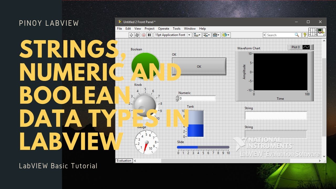 String, Numeric and Boolean Data types Overview in LabVIEW