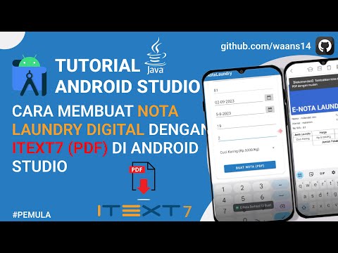Cara Membuat Nota Digital Laundry (Pdf) Di Android Studio | Itext7 Android Studio Tutorial